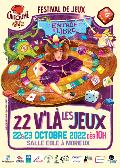 Affiche & Illustration festival du jeu Chifoumi "22 v'là les jeux".